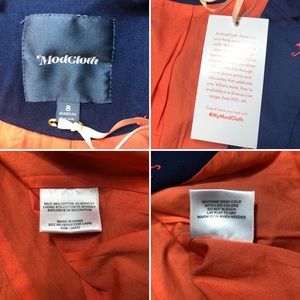 Modcloth | Jackets & Coats | Modcloth Fun Umbrellas Blazer Blue W Coral ...